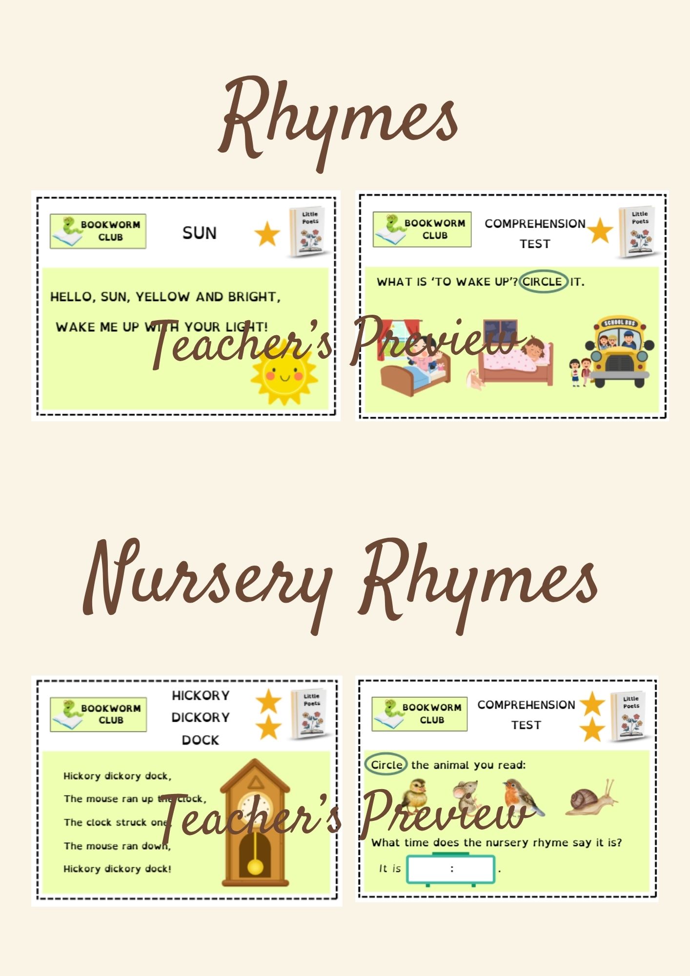 Profes Papel Tijera Poetry & Nursery Rhymes for Primary | Gamified ...