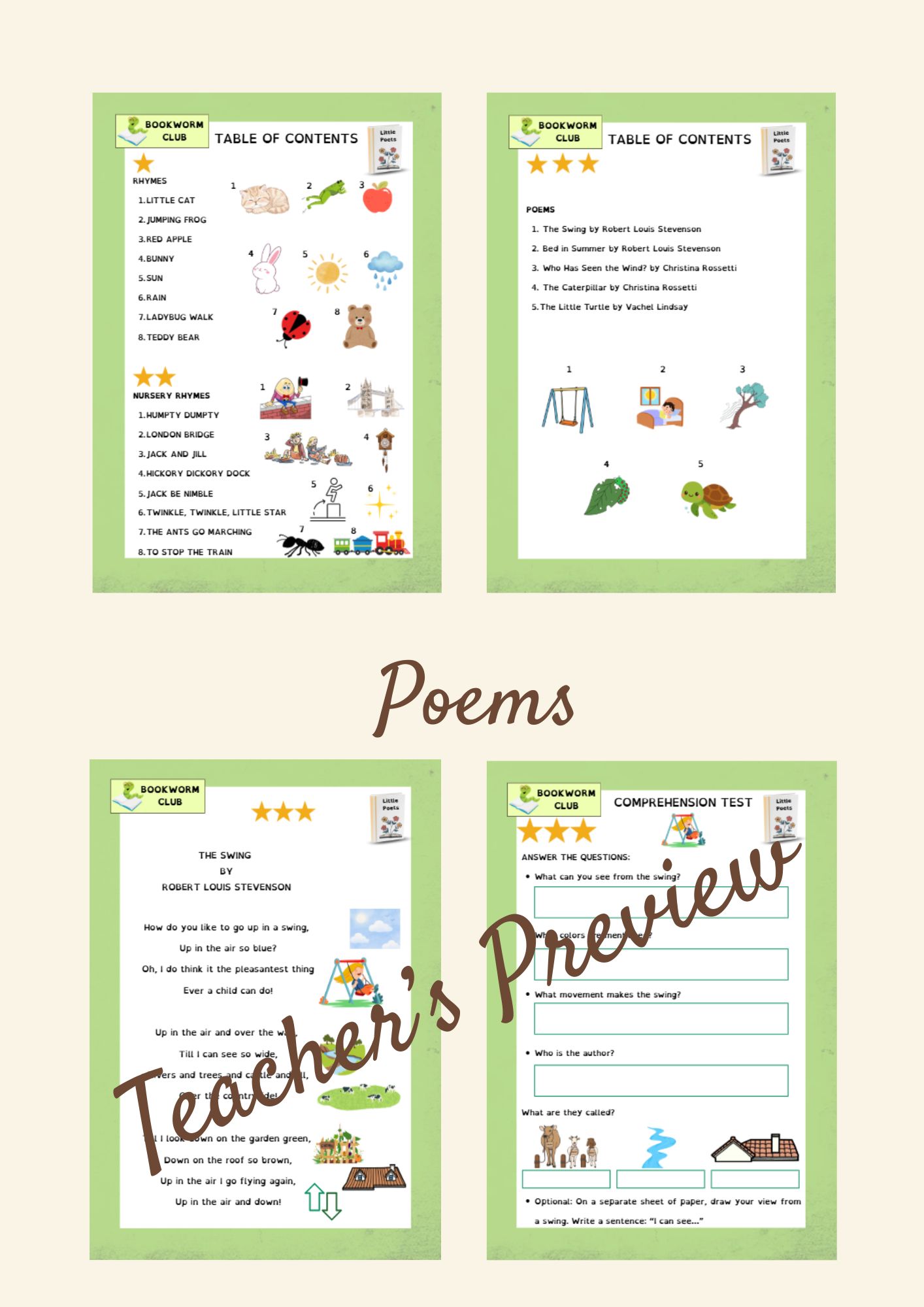 Profes Papel Tijera Poetry & Nursery Rhymes for Primary | Gamified ...