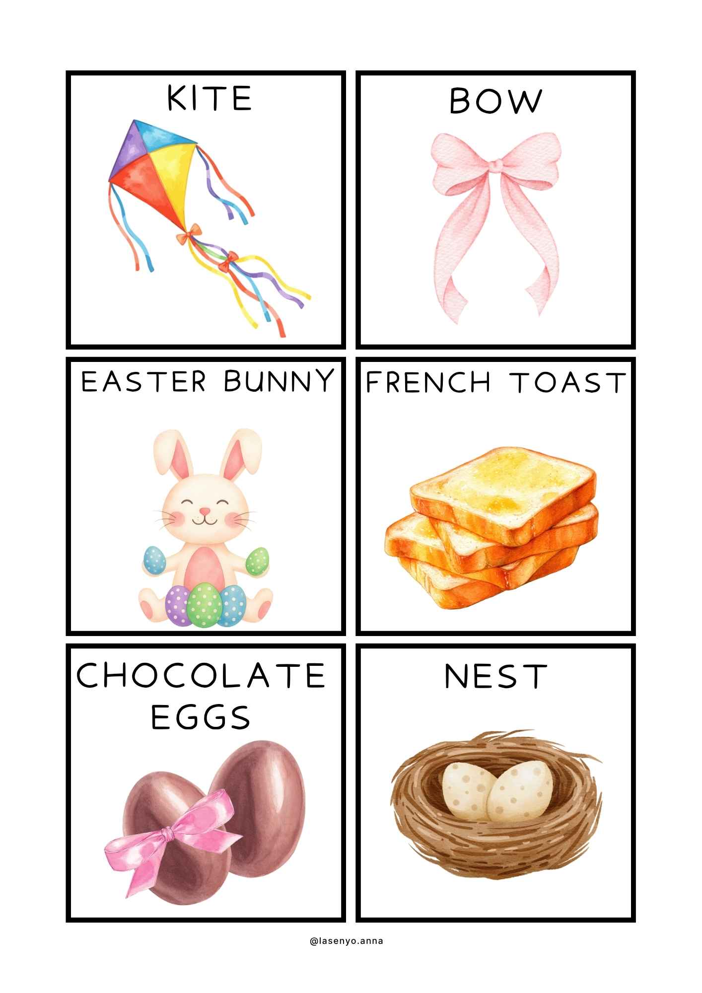 Profes Papel Tijera FLASHCARDS PASCUA (CAST, CAT, ING)