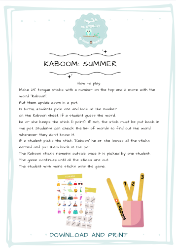 Profes Papel Tijera KABOOM SUMMER