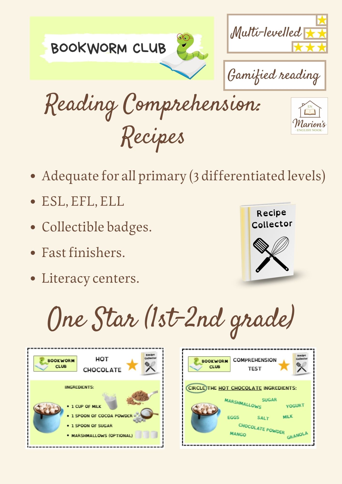 Profes Papel Tijera Food 18 Recipes Reading Comprehension ...